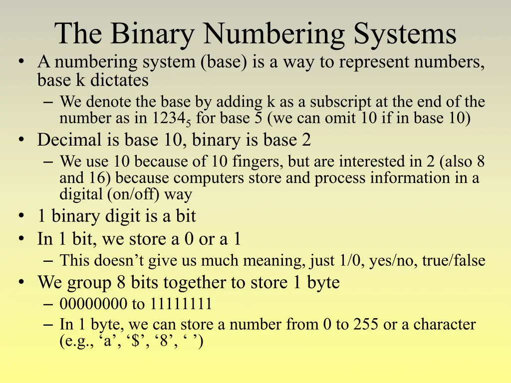 PPT - The Binary Numbering Systems