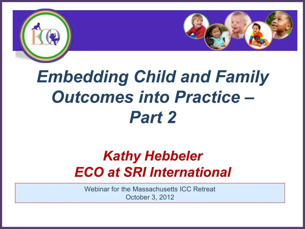 PPT - Embedding Child and Family Outcomes into Practice