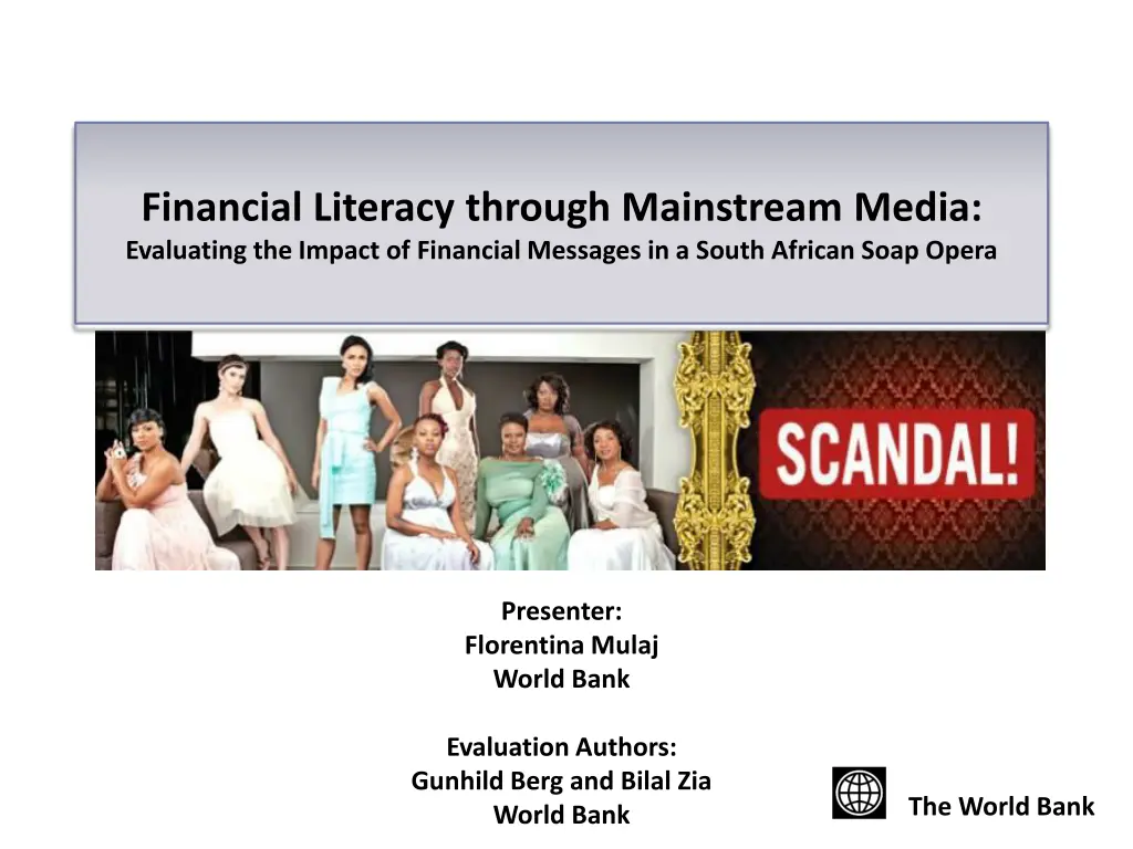 PPT - Financial Literacy in South African Media