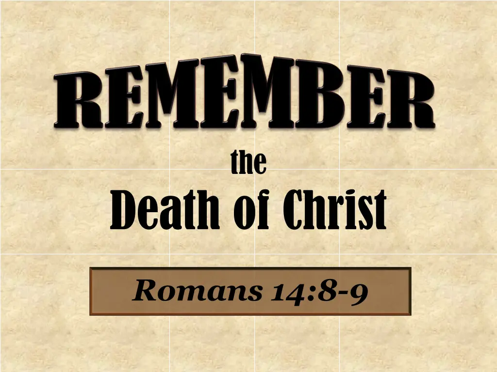 PPT - The Death of Christ