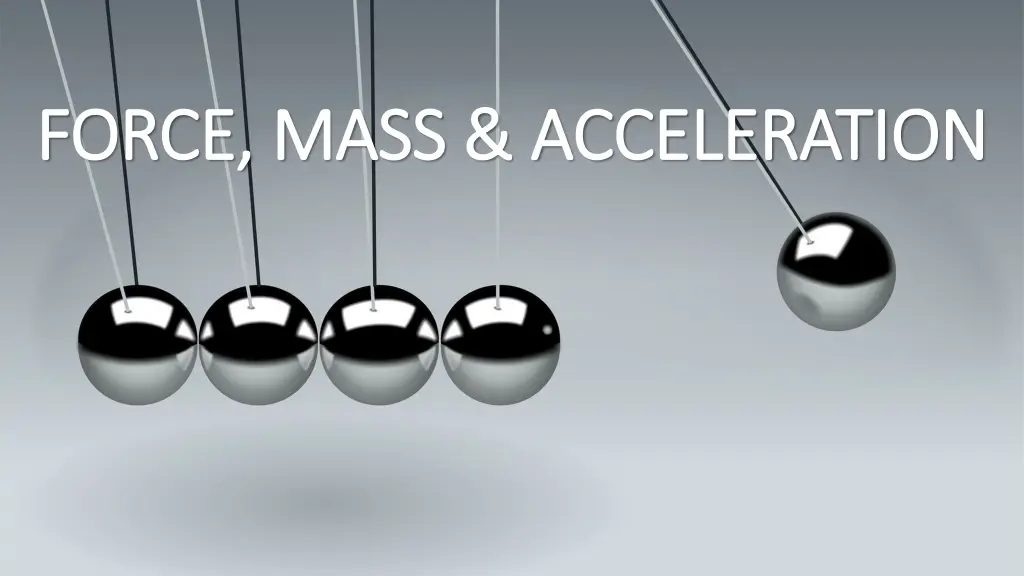 FORCE, MASS & ACCELERATION PPT | SlideOrbit